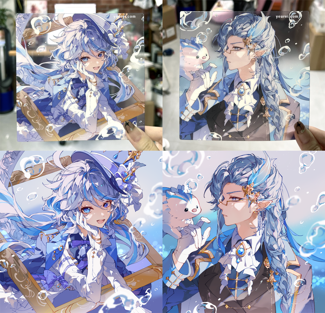 Genshin Impact "Bubbles" Translucent Square Print – Yeurei